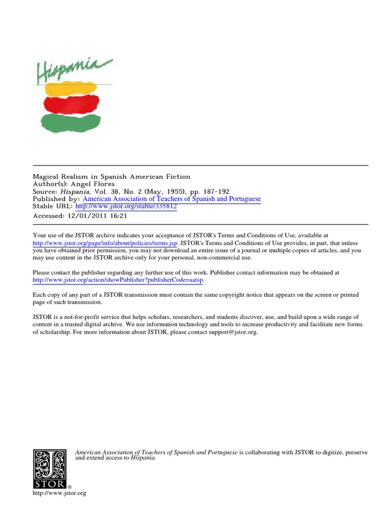 Flores - Magical Realism in Spanish American Fiction | PDF ...