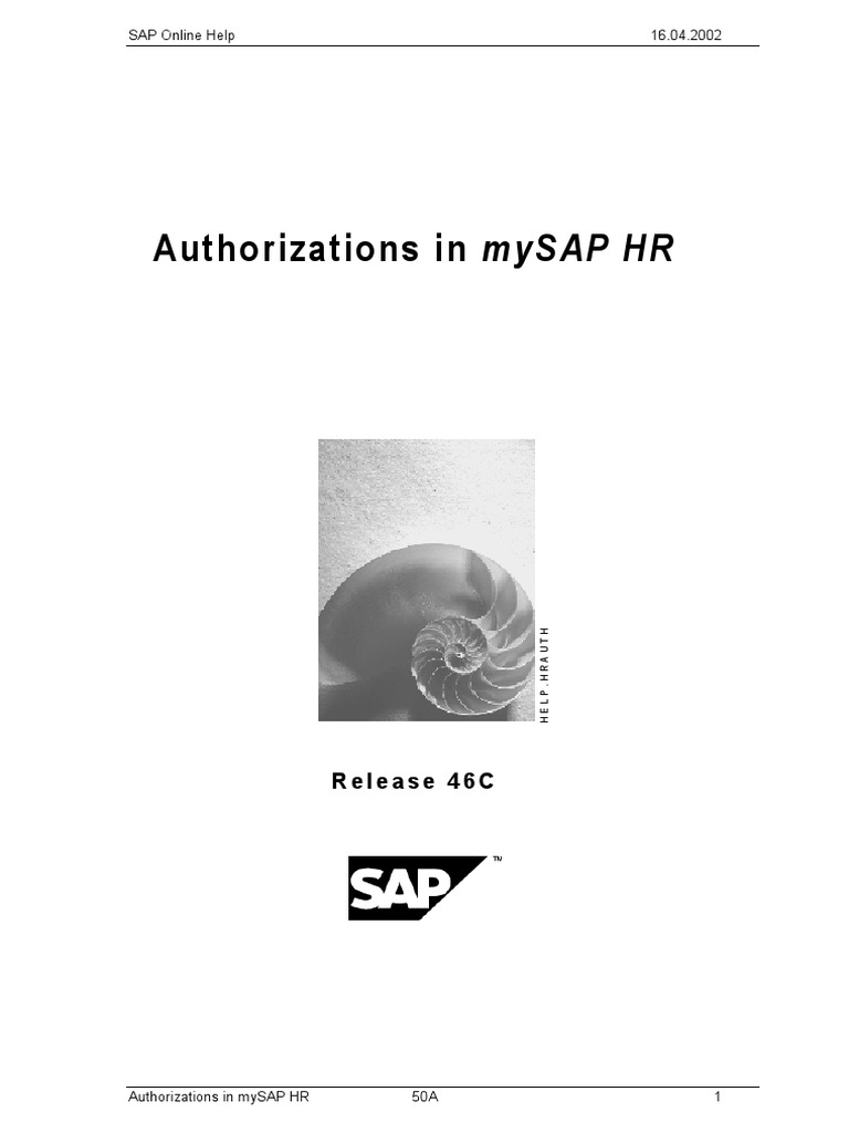 Authorizations in HR PDF | PDF | System | Object (Computer Science)
