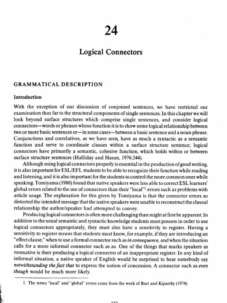 Logical Connectors | PDF