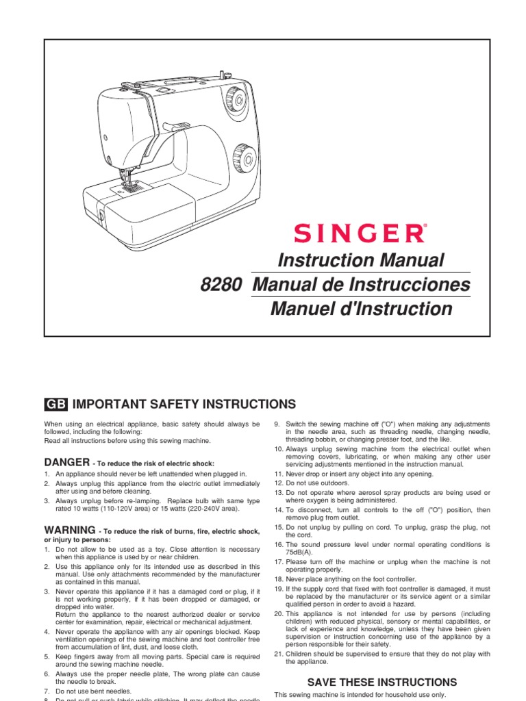 Free Singer Instruction Manuals