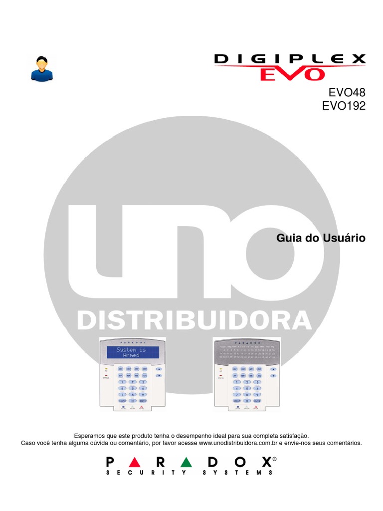 Manual Do Usuário - Digiplex EVO | PDF | Teclado de computador | Diodo ...