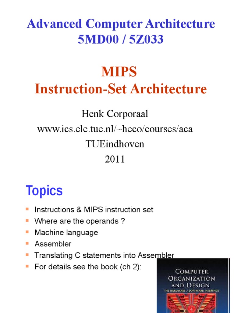 Mips Isa | PDF | Instruction Set | Library (Computing)