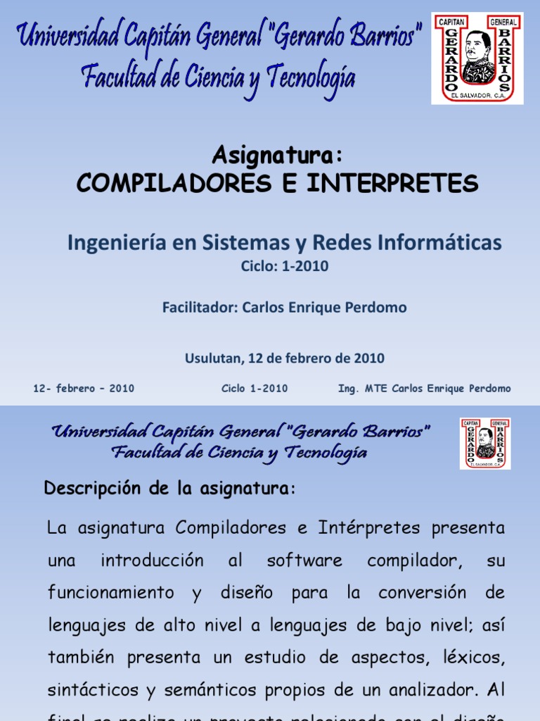 Fundamentos Compiladores | PDF | Compilador | Lenguaje de programación