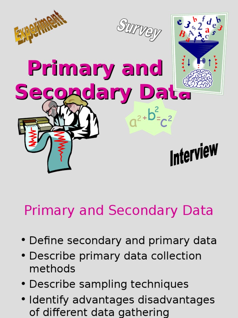 Primary and Secondary Data (UNIT III) | PDF | Survey Methodology | Tests