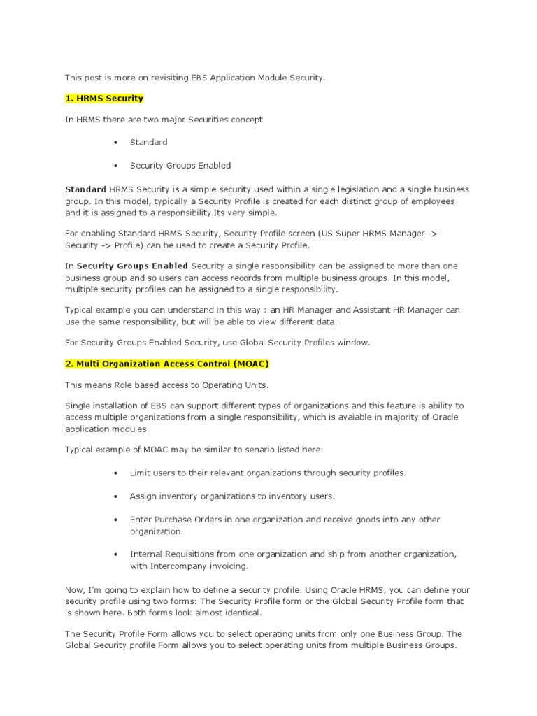 EBS Application Module Security | PDF | Oracle Database | Information Technology Management