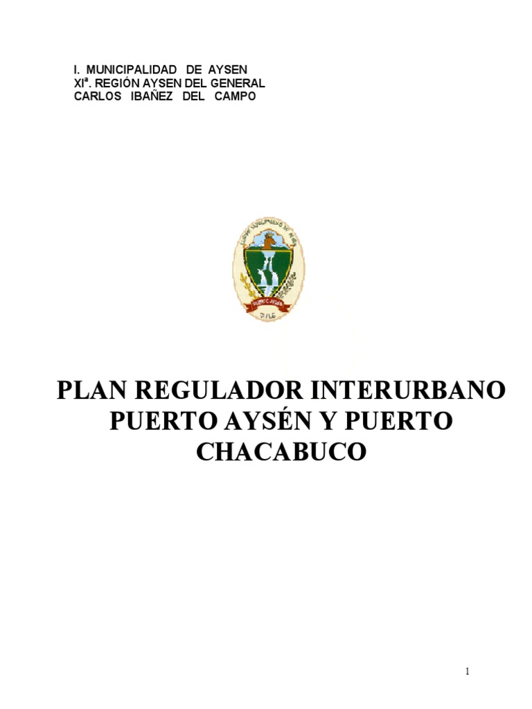 Plan Regulador Puerto Aysen Chile | PDF | Calle | Hotel