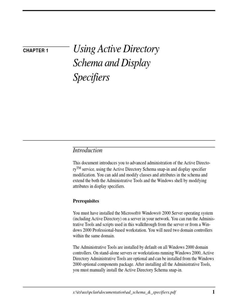 AD Schema & Specime: AD - Schema - & - Specifiers - Pdffiers | PDF ...