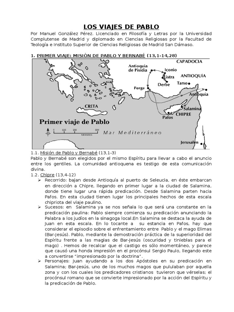 Los Viajes de Pablo | PDF | Bernabé | Pablo el apóstol