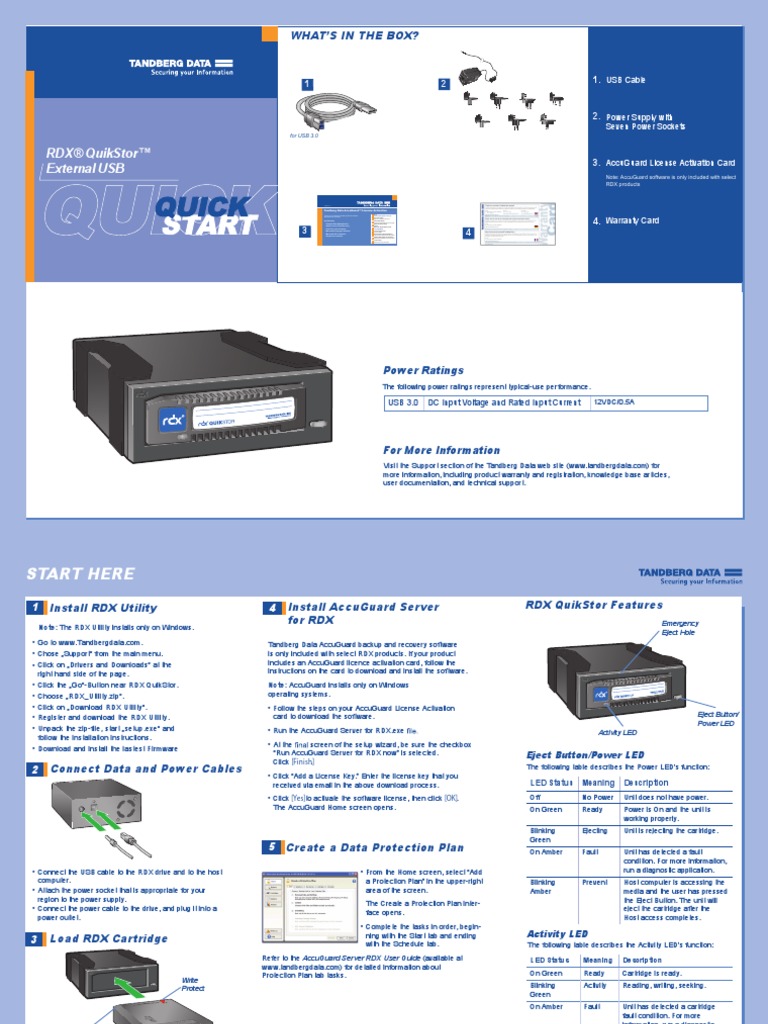 RDX® Quikstor™ External Usb: What'S in The Box? | PDF | Usb | Microsoft ...