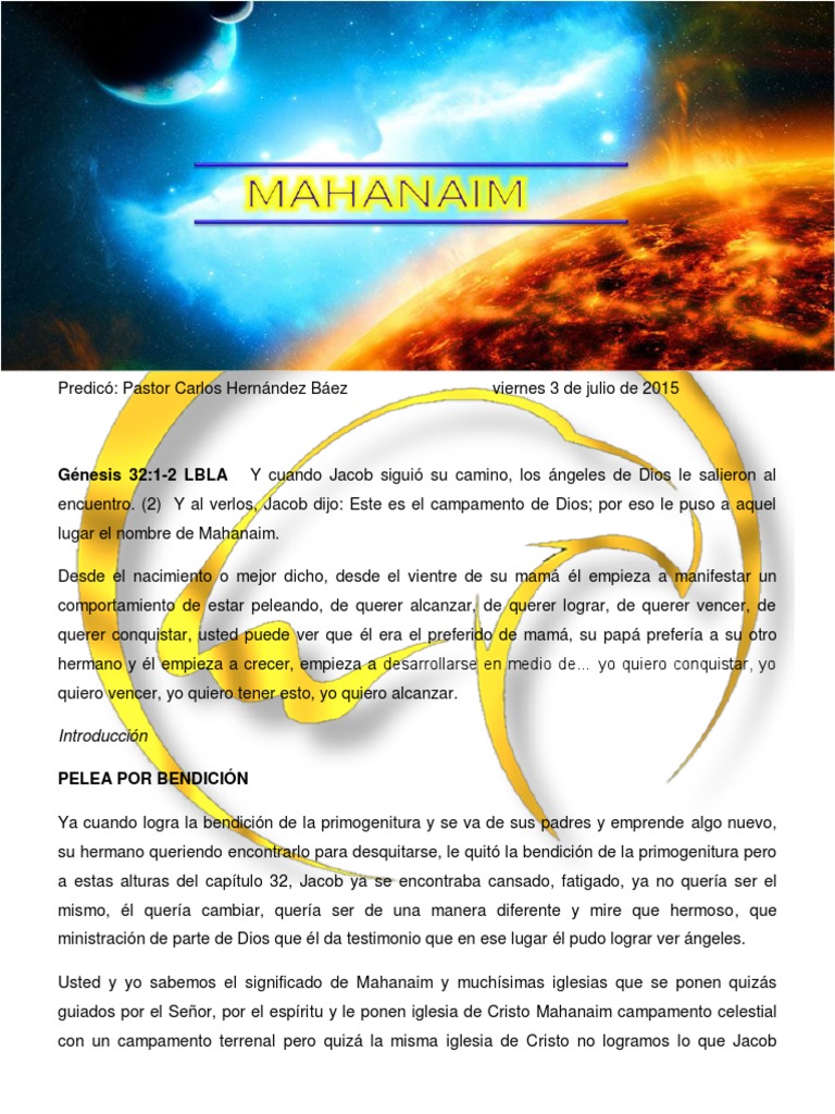 Significado de Mahanaim en la Biblia | PDF | Jacob | David