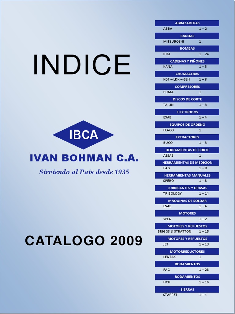 Catalogo General Productos IVAN BOHMAN | PDF