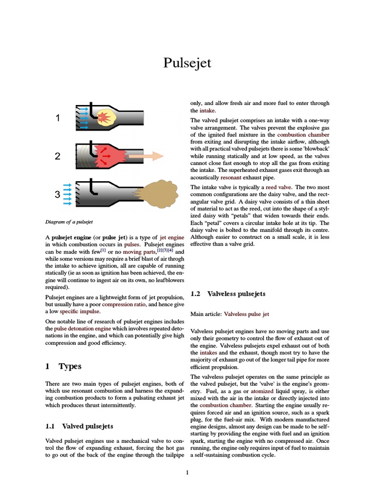 Pulse Jet | PDF | Aviation | Engines
