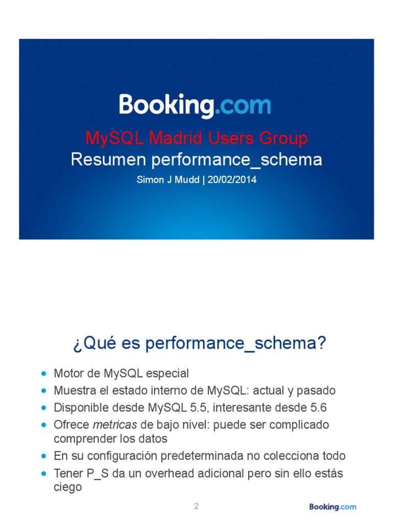 Performance Schema Resumen Espanol | PDF | SQL | Mi sql