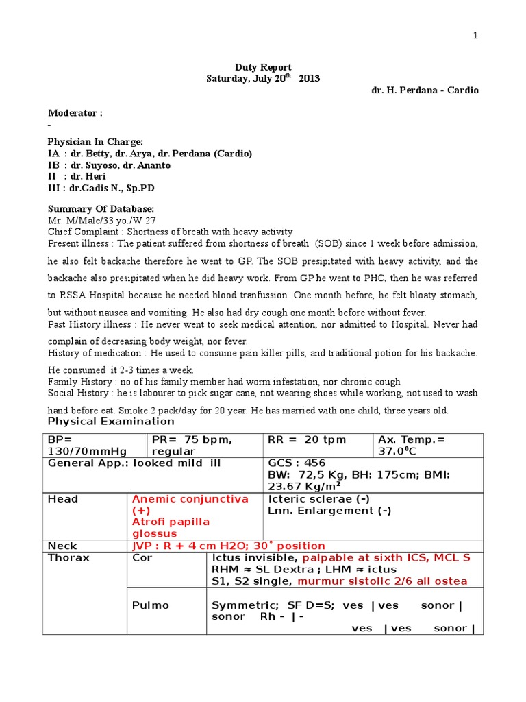 Anemia Gravis MH HF Worm Infection | PDF | Anemia | Medical Specialties