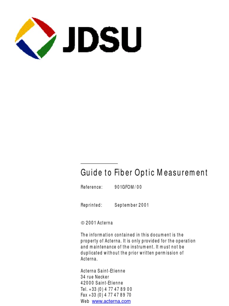 Guide To Fiber Optic Measurements | PDF