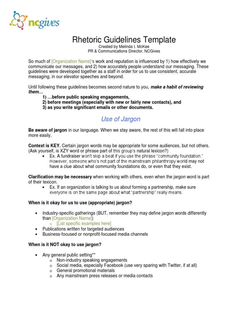 Rhetoric Guidelines and Notes | PDF | Jargon | Rhetoric