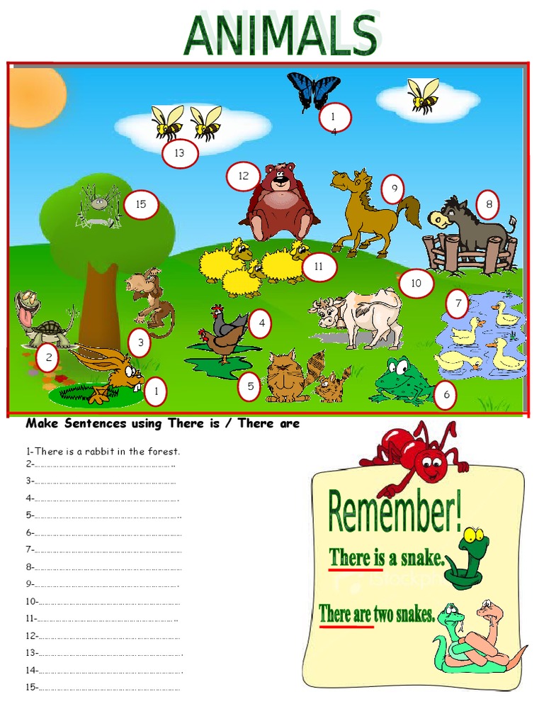 There Is - There Are Animals | PDF