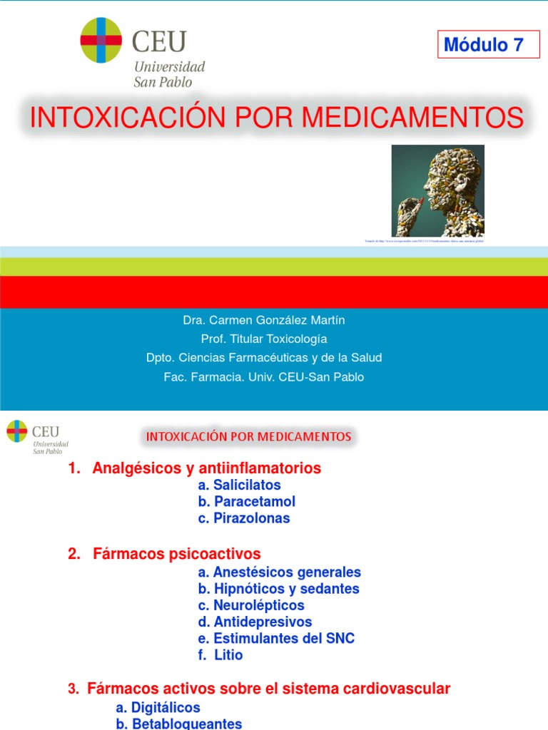 Intoxicación por Medicamentos: Guía Completa | PDF | Salud y bienestar ...