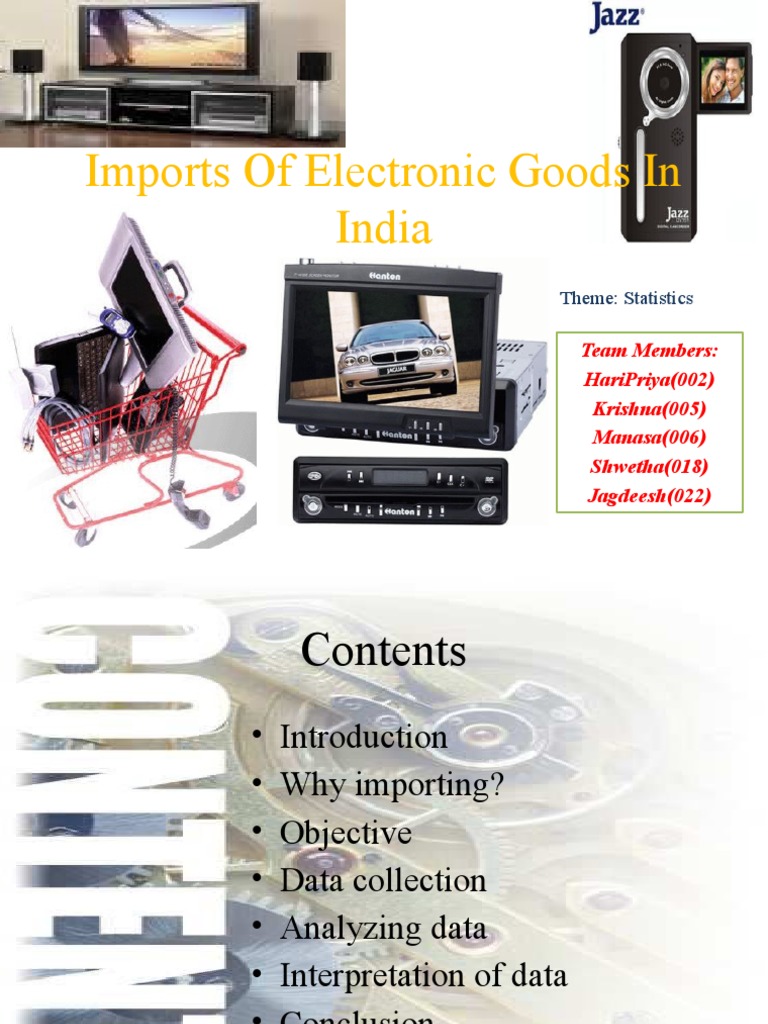 Imports of Electronic Goods in India | PDF | Imports | Data