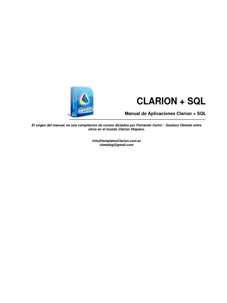 Curso SQL para Clarion | PDF | SQL | Servidor SQL de Microsoft