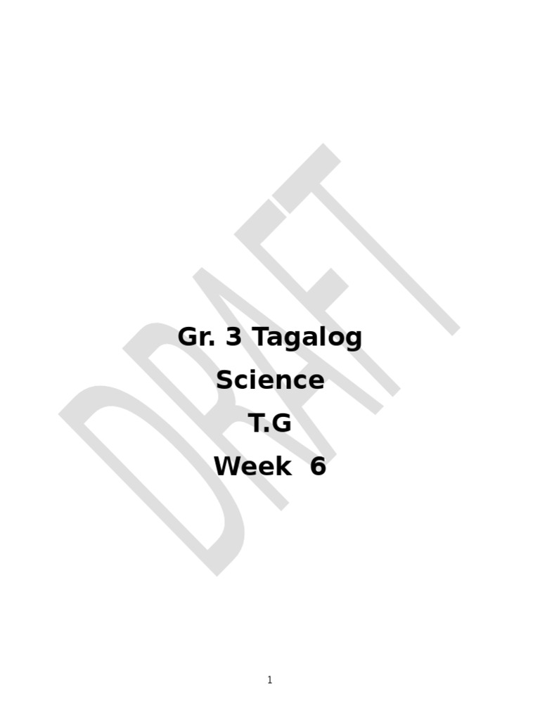 Gr.3 Science Tagalog Q1-3 | PDF