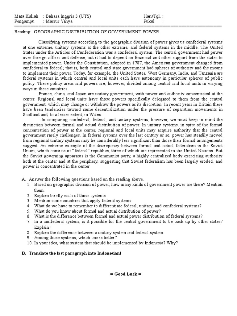 Understanding the Geographic Distribution of Government Power Through ...