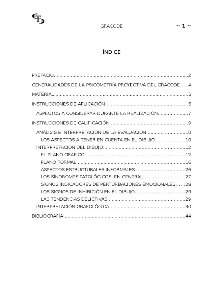 Evaluación Proyectiva GRACODE | PDF | Dibujo | Grafología