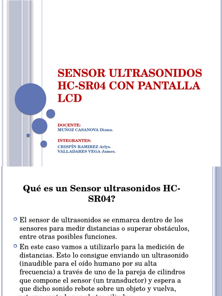 Sensor Ultrasonidos HC-SR04 Con Pantalla LCD | PDF | Sensor | Arduino