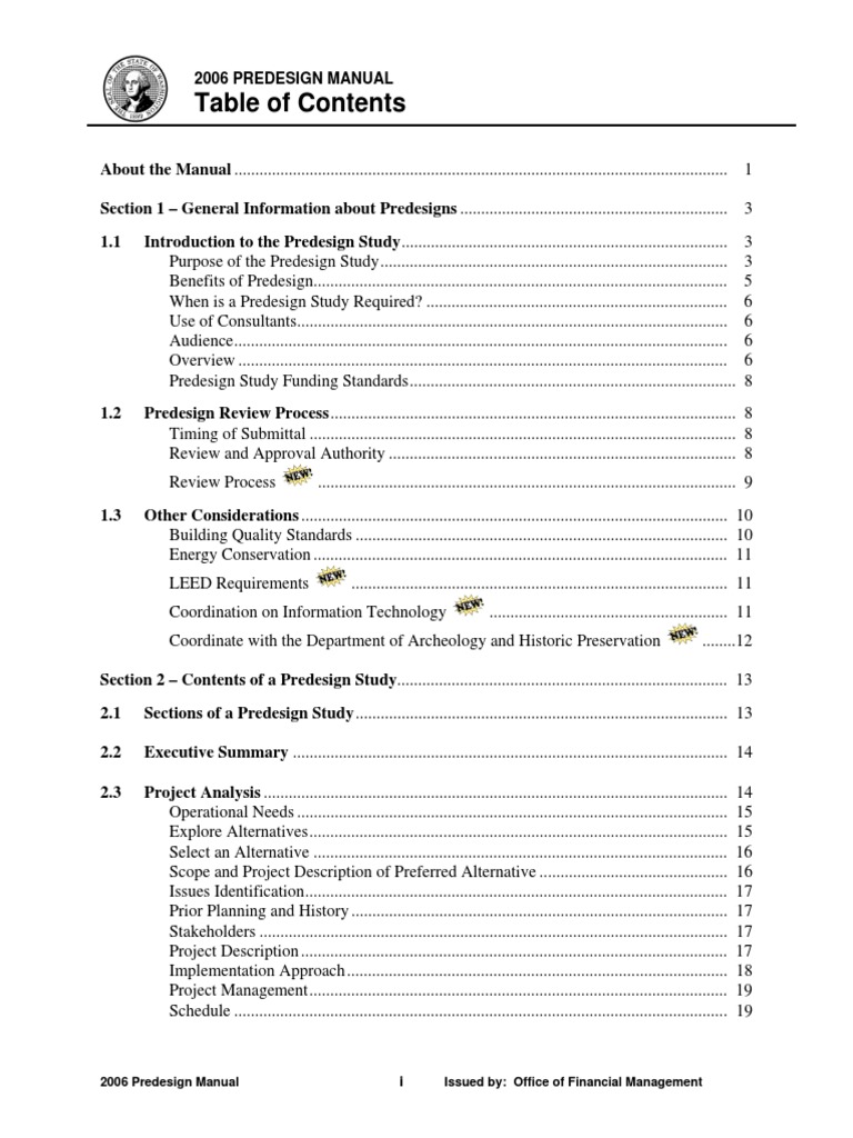Predesign Manual | PDF | Project Management | Construction Management