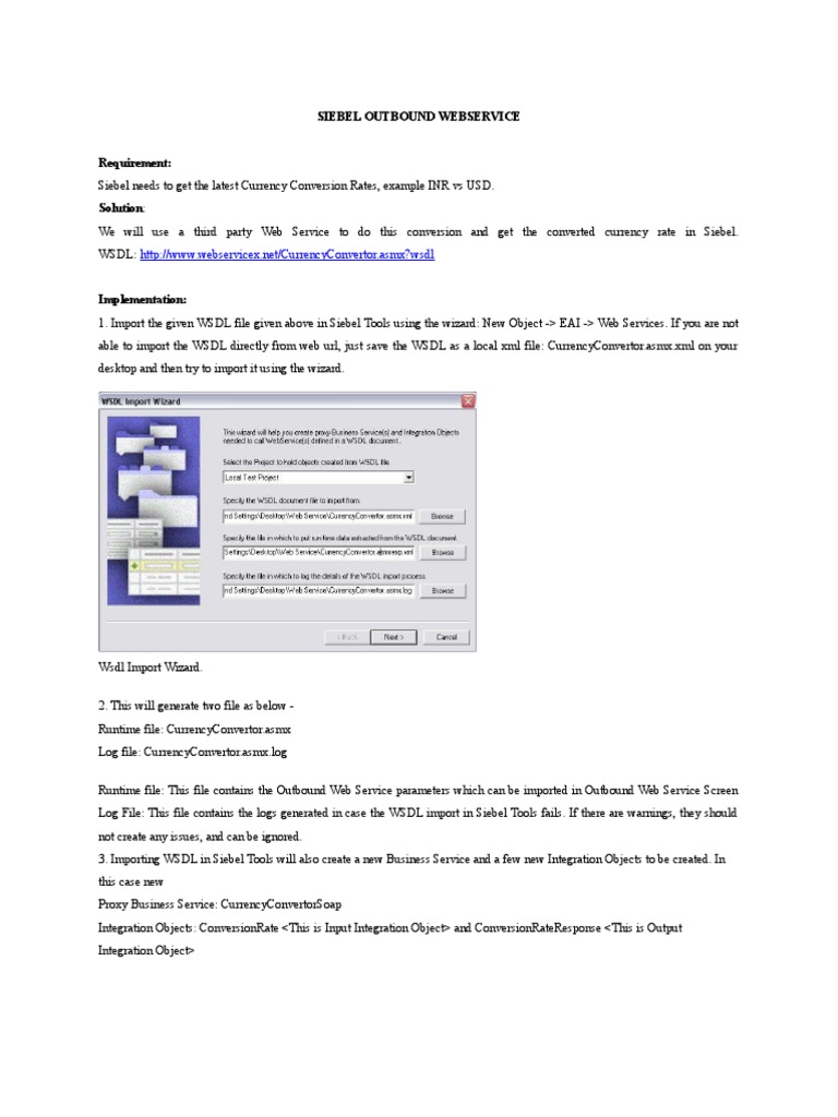 Siebel Outbound WS | PDF | Parameter (Computer Programming) | Web Service