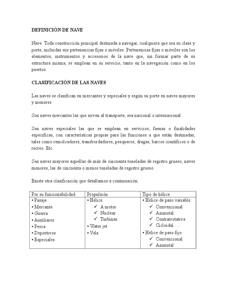 Definición de Nave | PDF | Barcos | Buques
