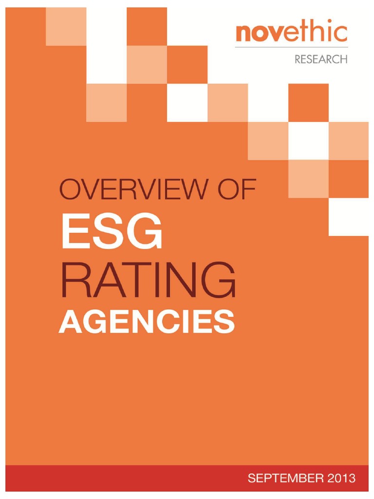 2013 Overview of ESG Rating Agencies | PDF | Stock Market Index ...