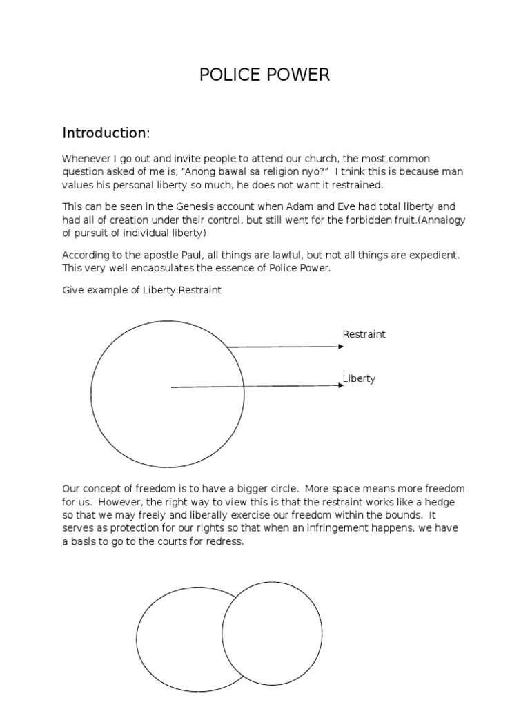 Police Power in Practice: A Comprehensive Examination of the Scope and ...