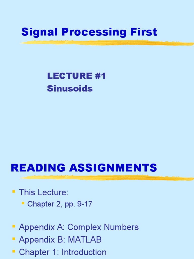 Digital Signal Processing First-Lecture 01 | PDF | Sine Wave | Sampling (Signal Processing)