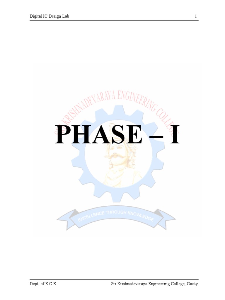 Digital Ic Design Lab Manual Final April 2013 Printing Pdf Hardware