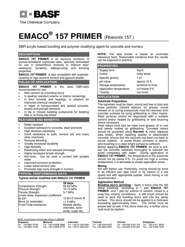 Rheomix 157 Pds Asean 311209 | PDF | Concrete | Mortar (Masonry)