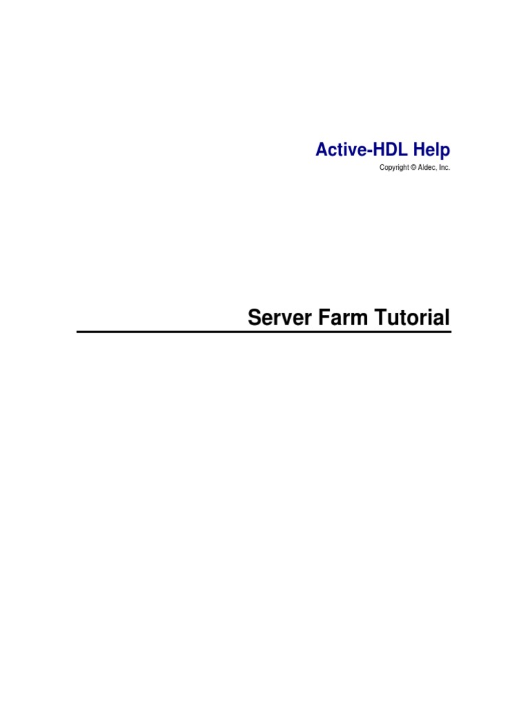 Server Farm Tutorial Pdf Installation Computer Programs Button