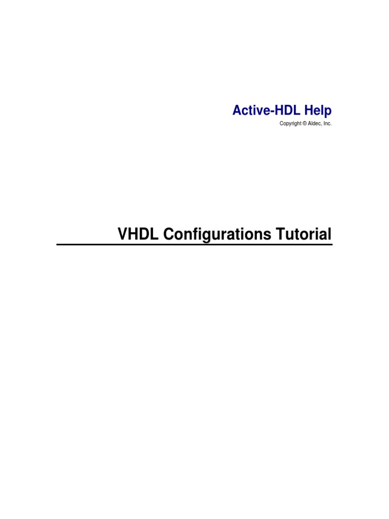 VHDL Configurations Tutorial | PDF | Vhdl | Library (Computing)
