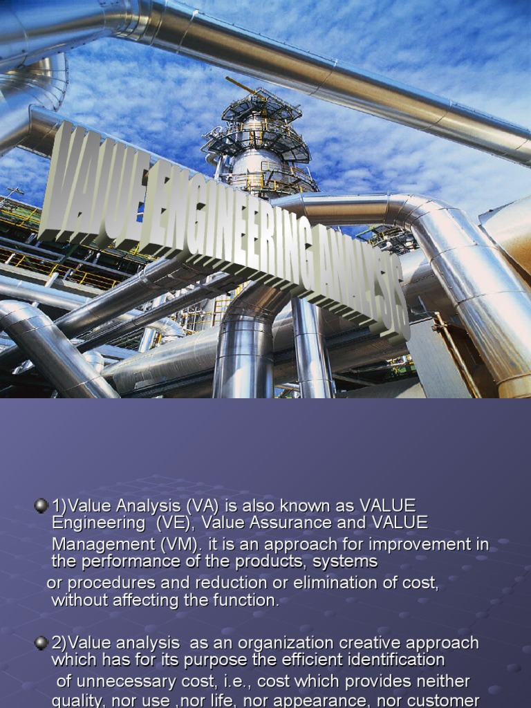 Value Engineering | PDF | Specification (Technical Standard) | Evaluation