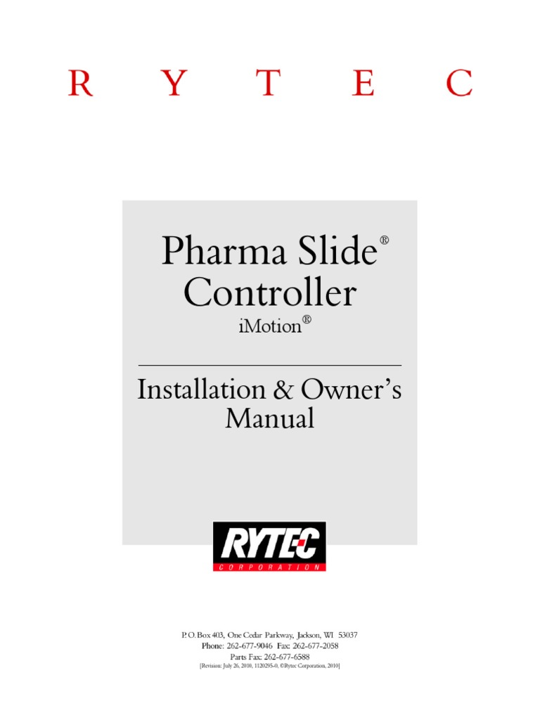 Rytec Tormax Imotion Install Owner 07 26 10 PDF | PDF | Electrical ...