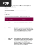 Sledai-2K: Data Collection Sheet: Total Score | PDF | Diseases And ...