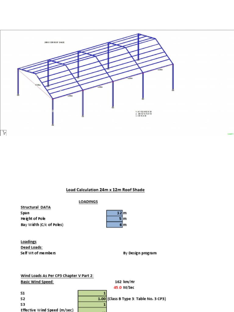 Design Calculation Roof Shade | PDF | Computing And Information Technology