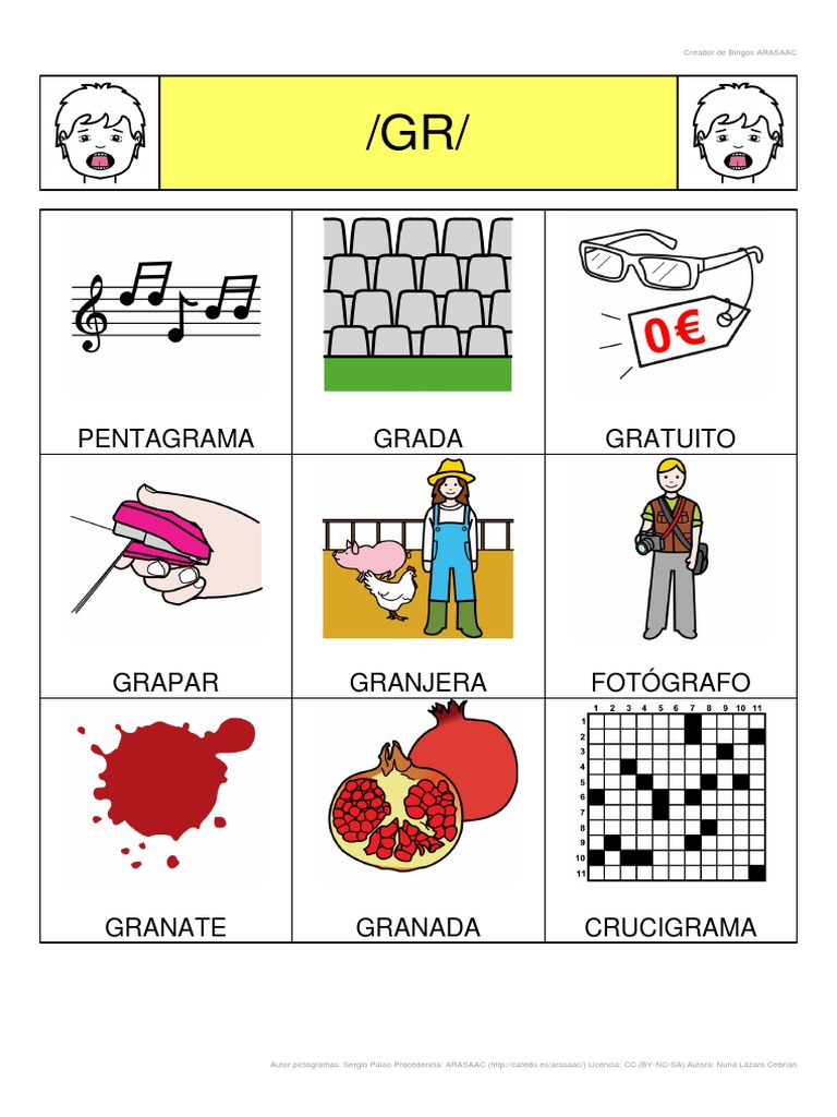 Bingo Sinfones GR 3x3 4 Cartones | PDF | Juegos y actividades | Informática