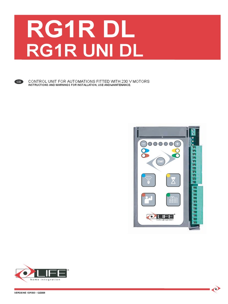 Wiring and Connections of an Automated Gate System Using an RG1R DL ...