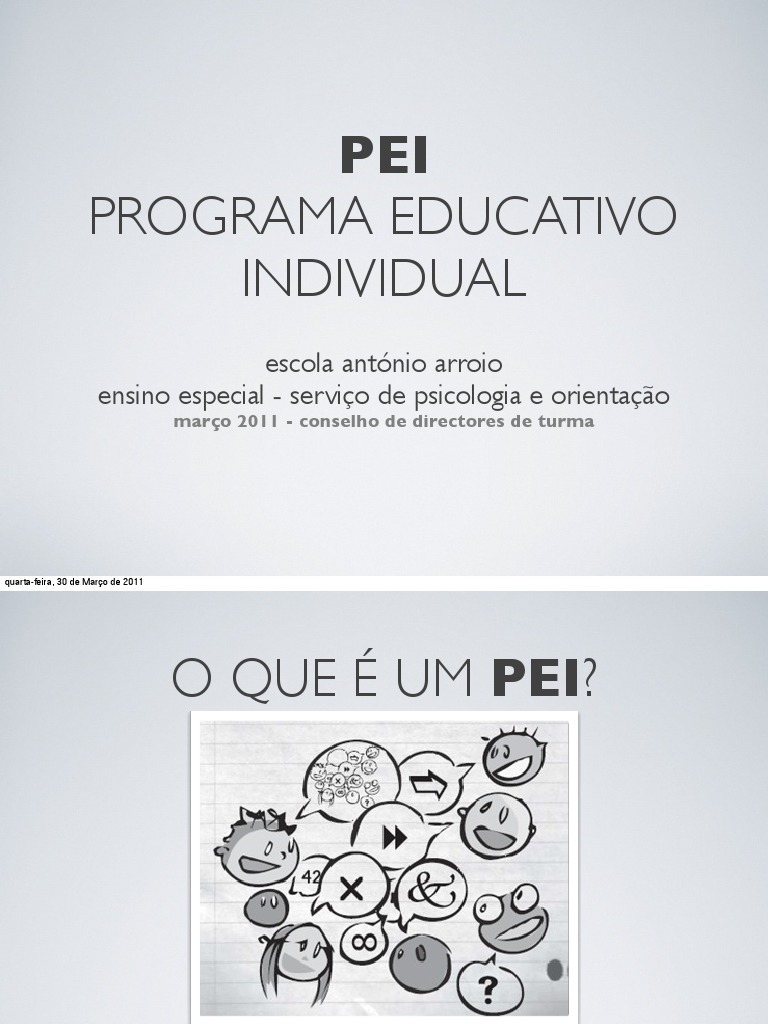 Como Fazer Um PEI | Educação especial | Pedagogia