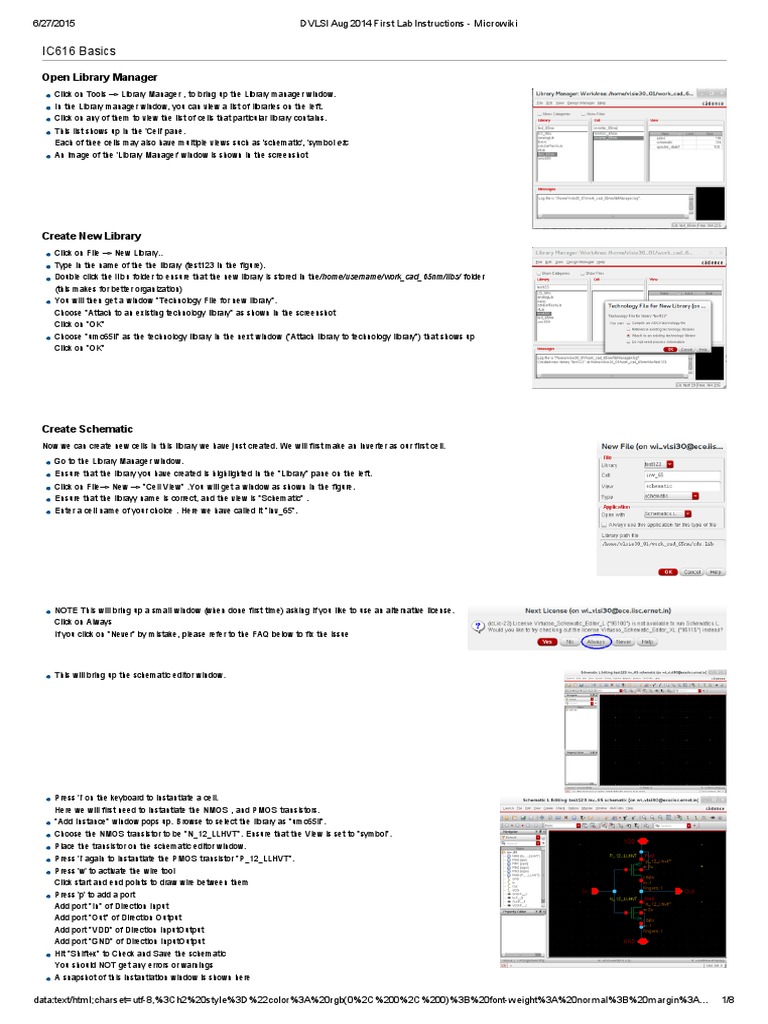 Tutorial On Cadence Virtuoso - IISC | PDF | Software | Computer Engineering