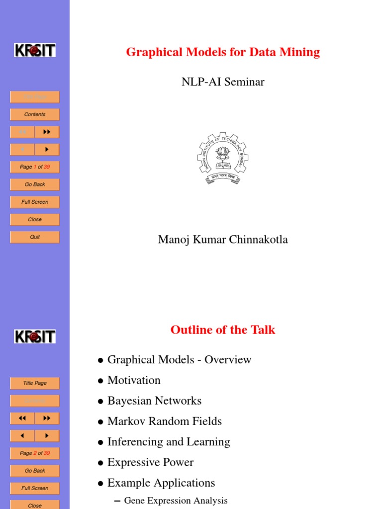 Graphical Models For Data Mining: NLP-AI Seminar | PDF | Bayesian Network | Gene Expression