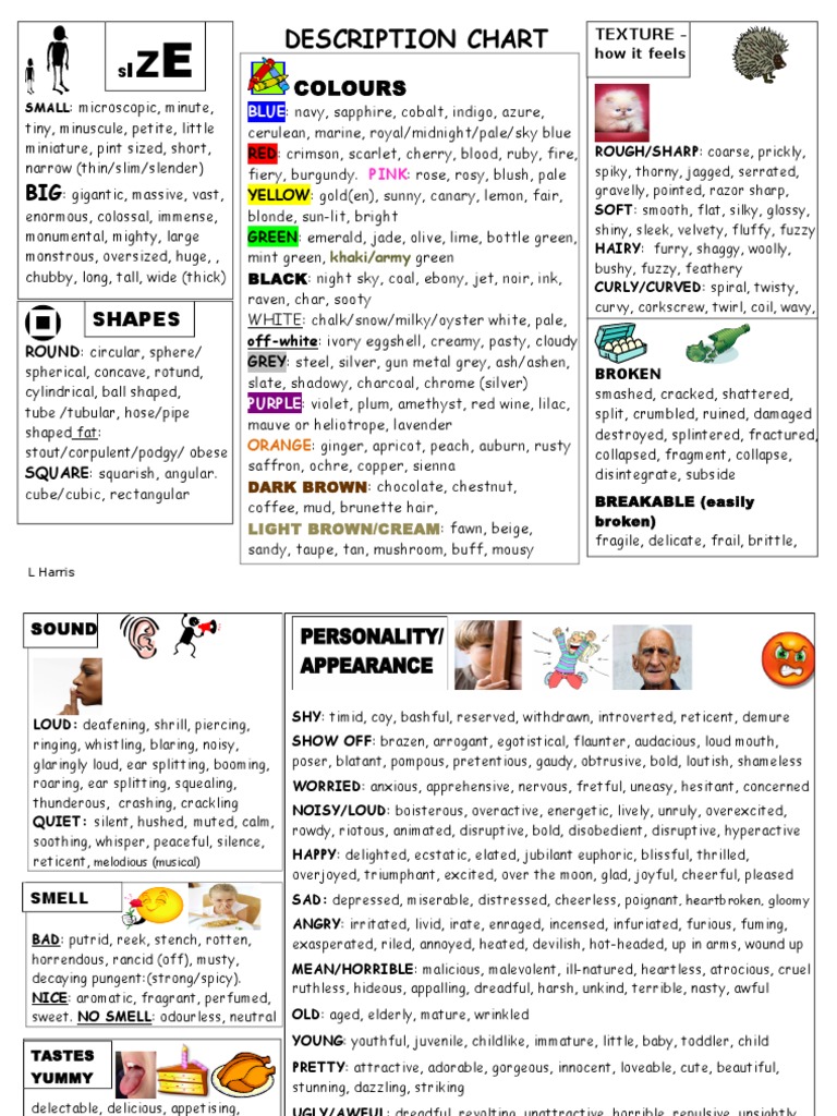 Description Chart: Colours I | PDF | Art Materials | Color