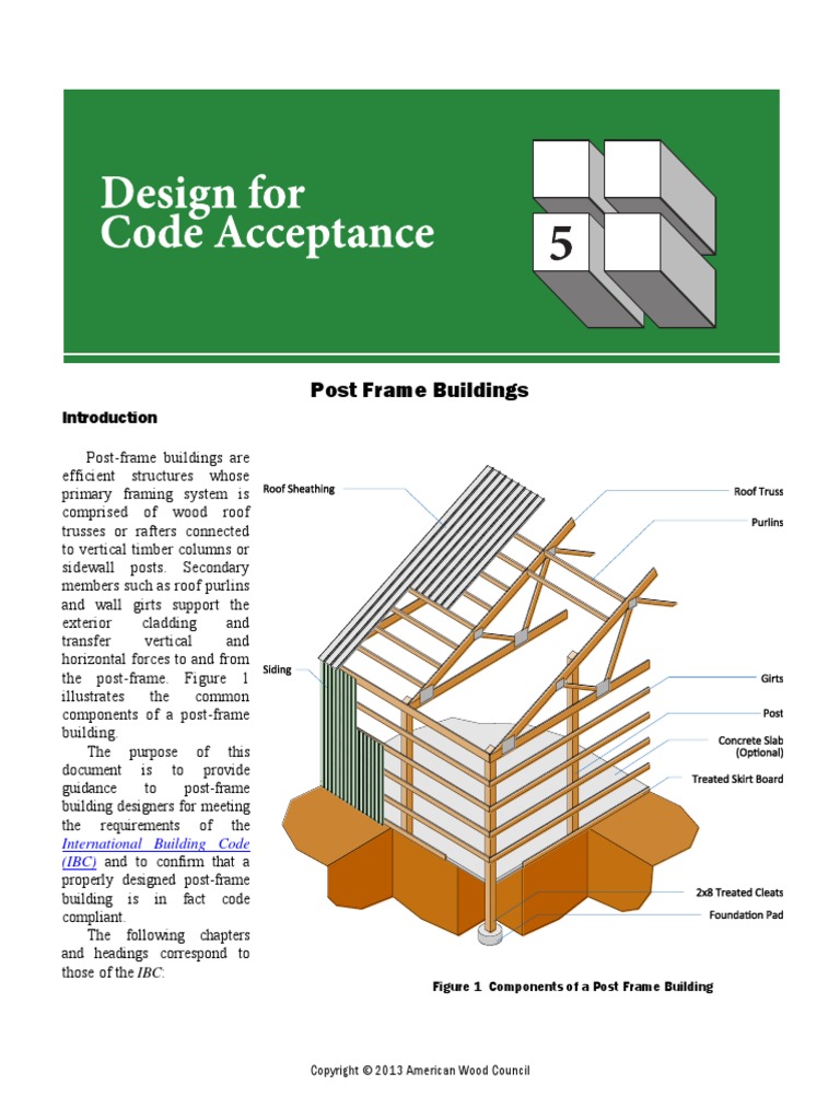 Post Frame Buildings | PDF | Framing (Construction) | Wall