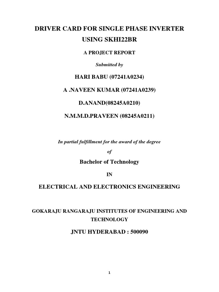 Doc-A.9-Driver Card For Single Phase Inverter Using Skhi22br PDF ...